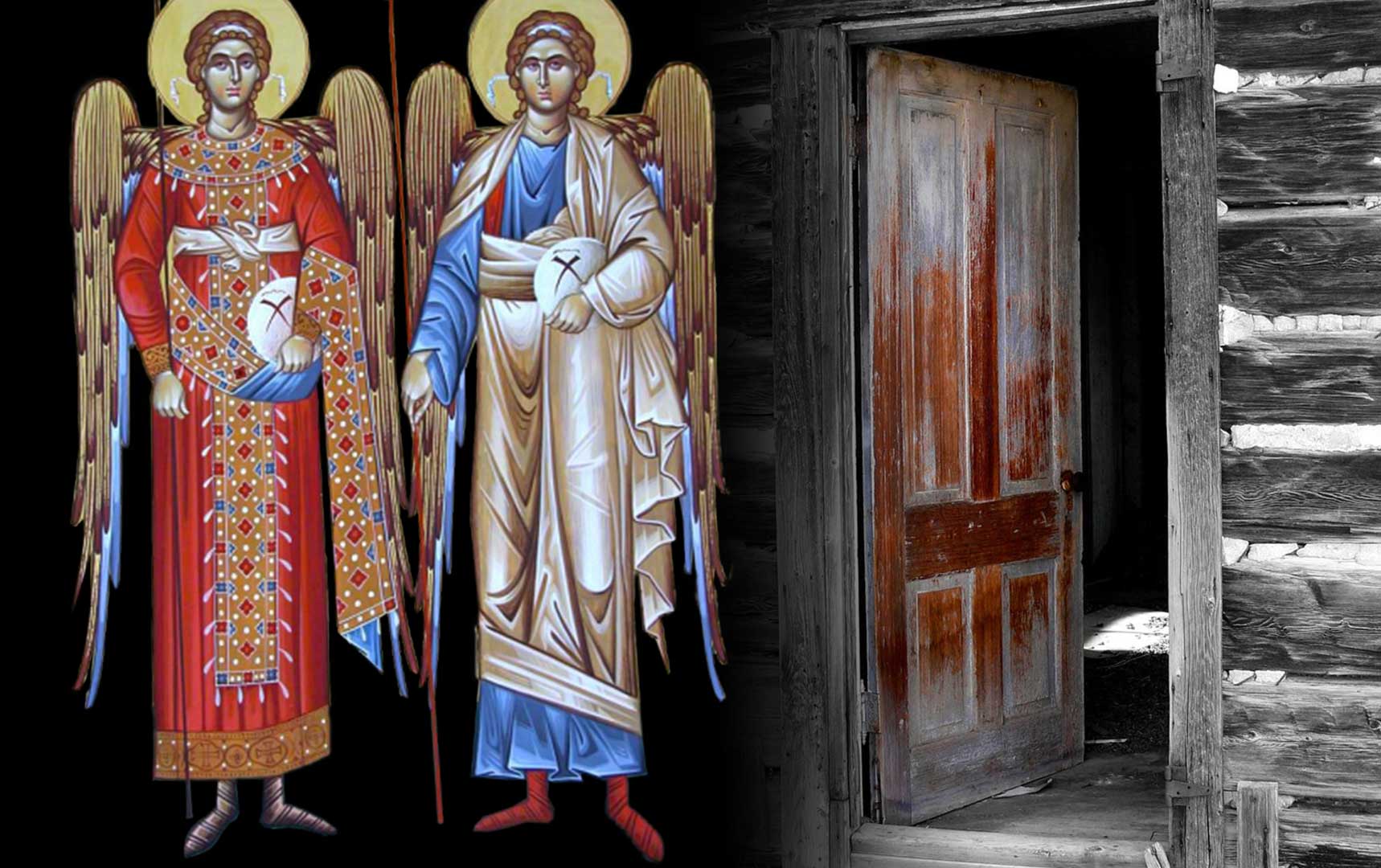Sfinţii Arhangheli cercetează un bolnav - Chilia "Buna-Vestire"