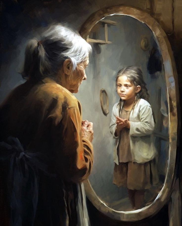 O bunică şi-o copilă - Chilia "Buna-Vestire"